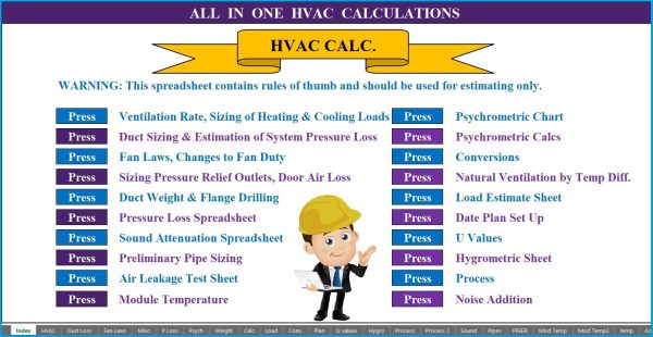 All In One HVAC Calculation Sheet – hvacsimplified.in