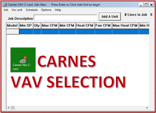 VAV Selection Software – Carnes – hvacsimplified.in