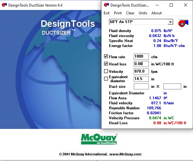 Duct Sizer McQuay Software For HVAC Duct Sizing Hvacsimplified in