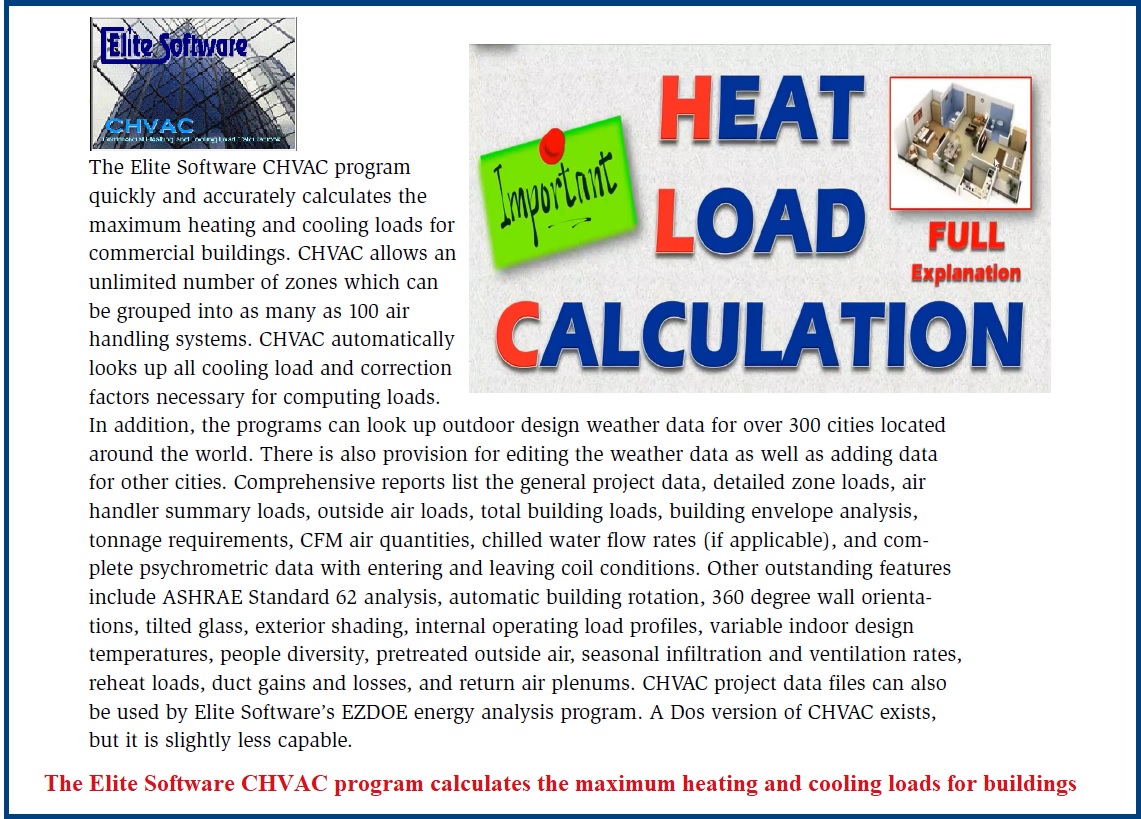 HVAC Load Calculation Tutorial – Chvac Elite Software – hvacsimplified.in