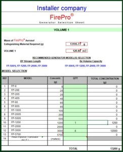 Fire Suppression Calculation Software Sheet – FirePro – hvacsimplified.in