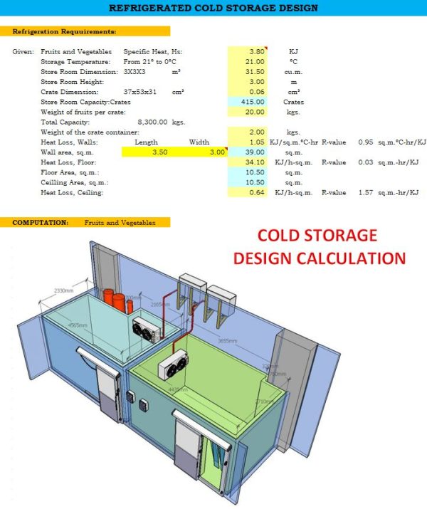 Cold Storage Design Calculation Sheet – hvacsimplified.in