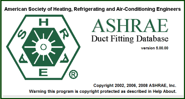 ASHRAE Duct Fitting Database V5.0.10 – Download Software ...