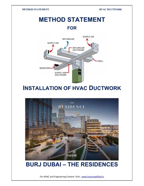 Method Statement Installation of HVAC Duct Work – (BURJ DUBAI PROJECT ...